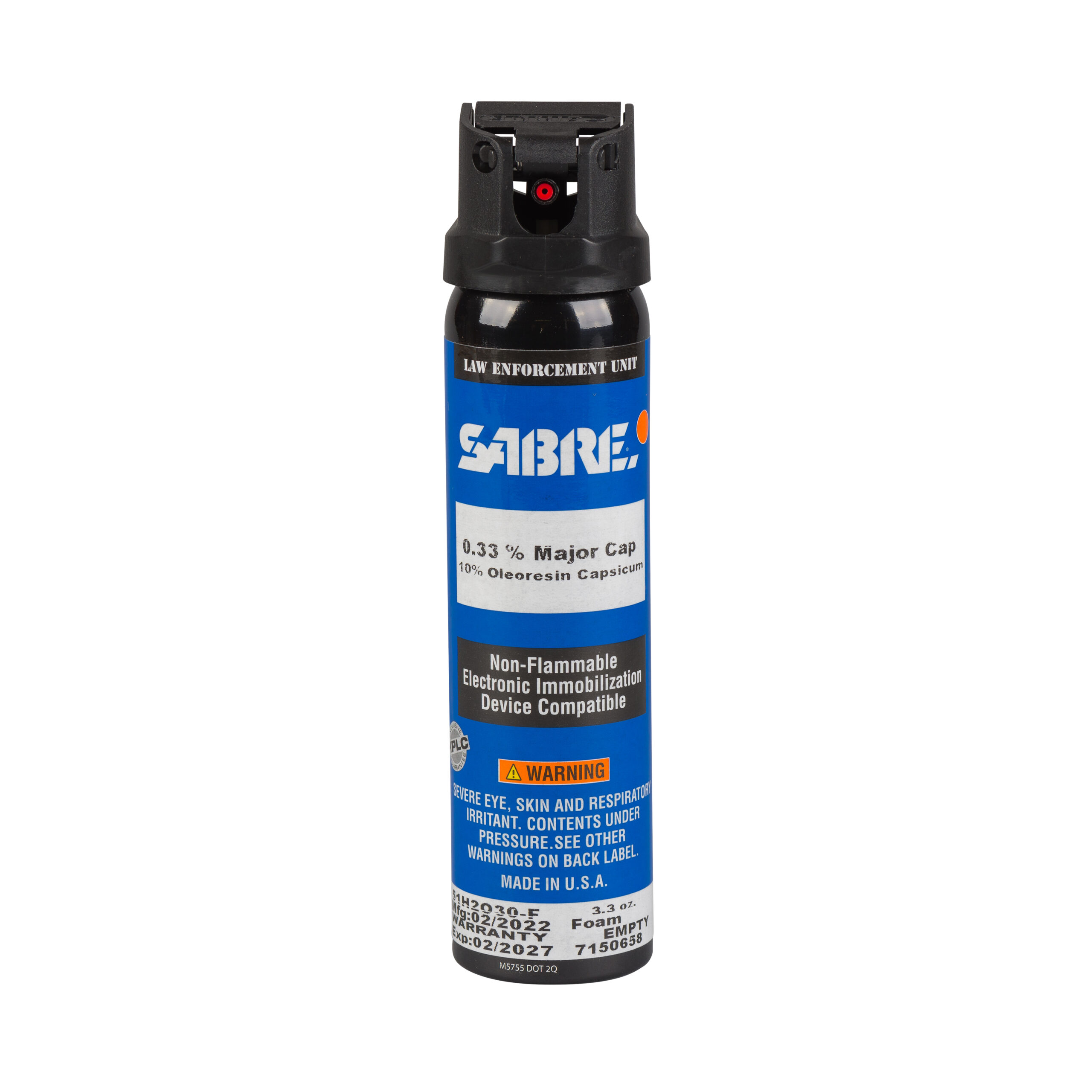 🚔 SABRE 51H2O30-F Defense Level 1 H2O 0.33% MC 3.3 oz MK-4 Foam