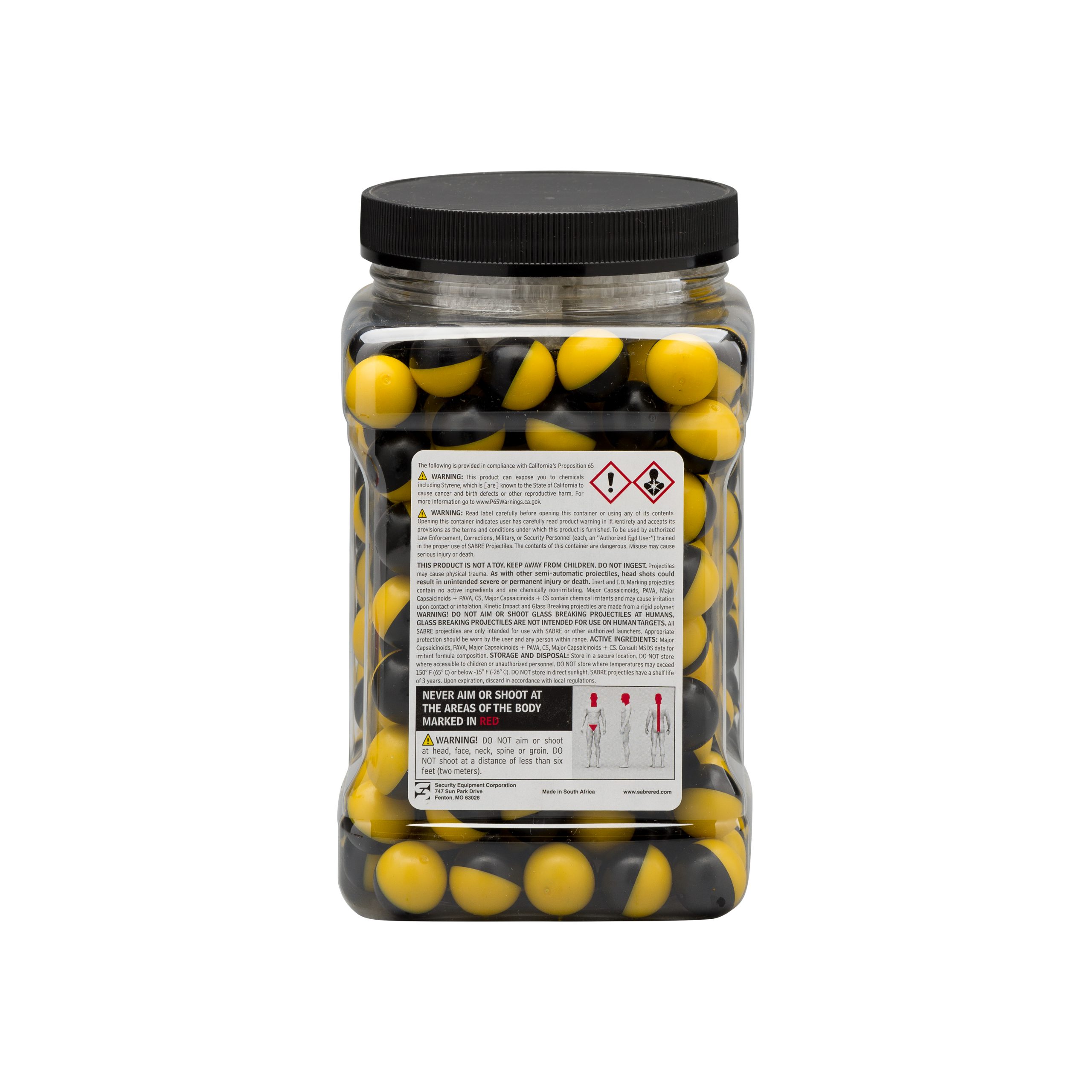 SABRE SPIDM-250 I.D. Marking 0.68 Caliber Projectiles 250 Count Pack ...