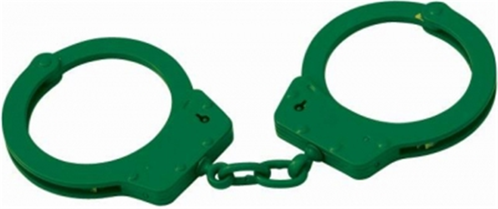 CTS THOMPSON 1010 STANDARD CHAIN HANDCUFF – GREEN, LAW ENFORCEMENT/NIJ ...