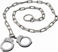 CTS THOMPSON 6000 TWO HANDCUFFS ON 60″ CHAIN W/ 2″ RING